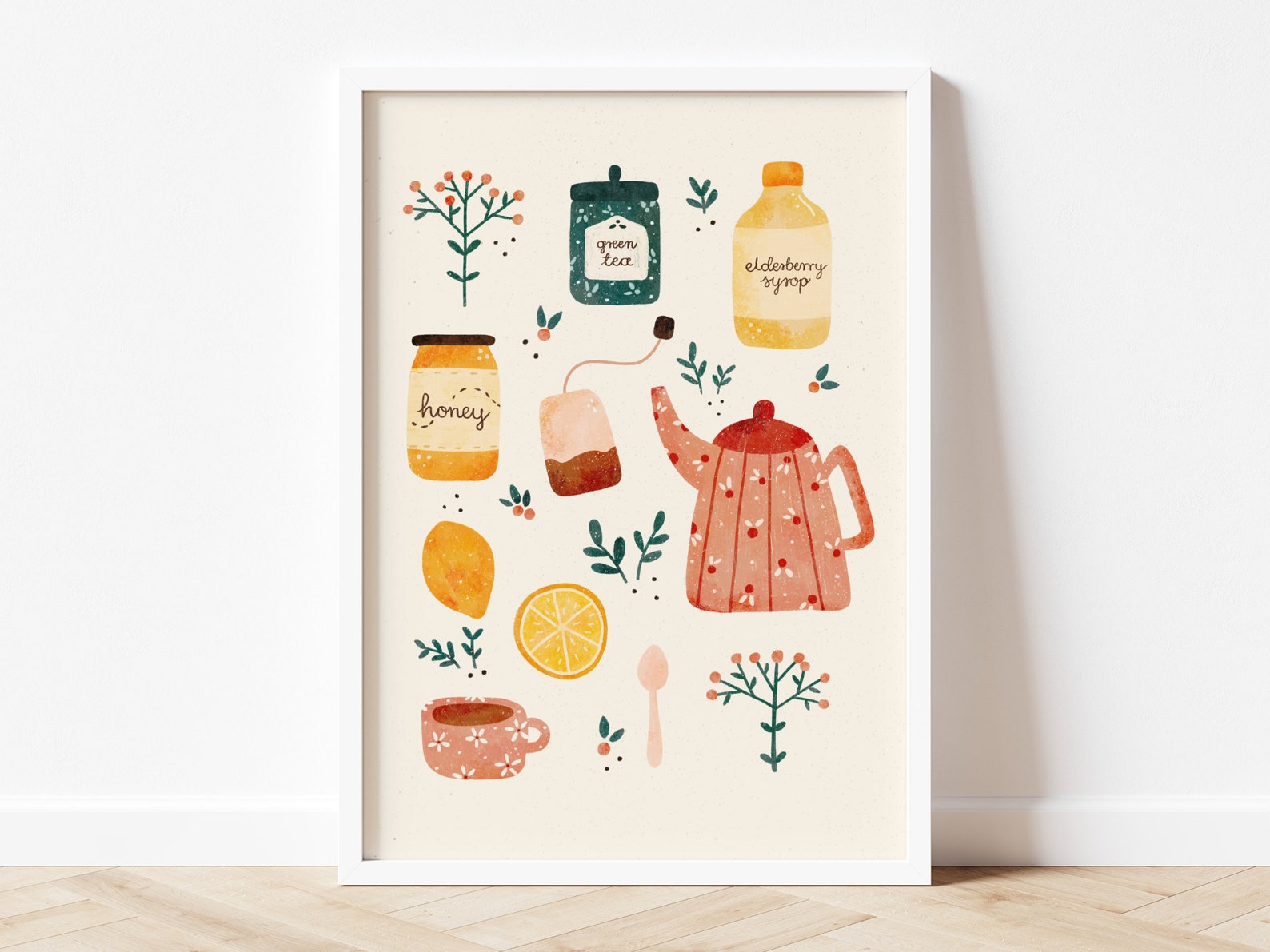 Tea Art Print Tea Lover Gift Tea Time Poster Tea | Etsy