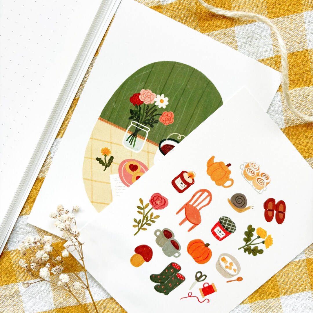 Postcards - Set of 3 | Mini Art Print Set, Card Bundle, Cute Cards, Art ...