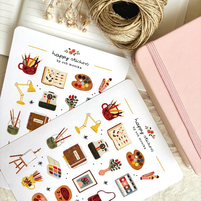 Artist's Corner - Stickers #65 | Matte Paper Sticker Sheet, A6 - Etsy