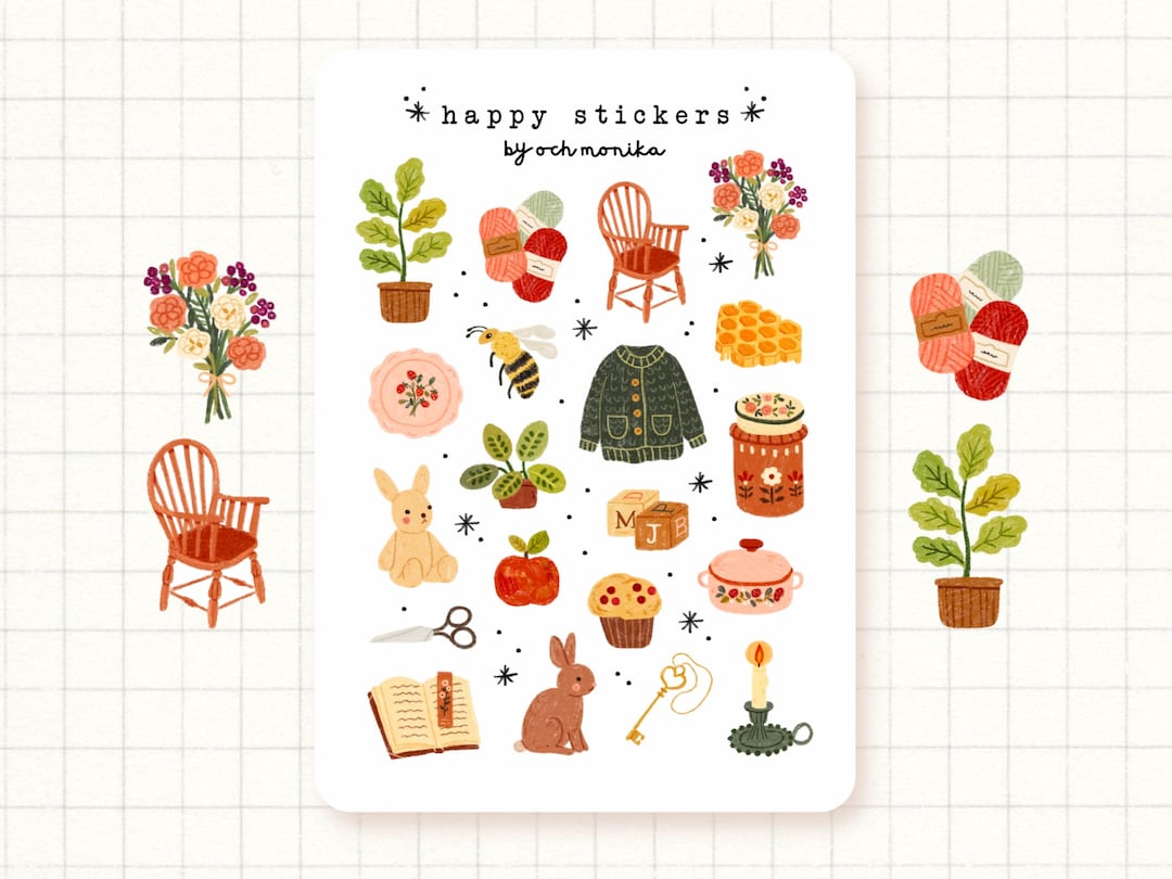 Sweet Afternoon Stickers Journaling Stickers Cottagecore - Etsy