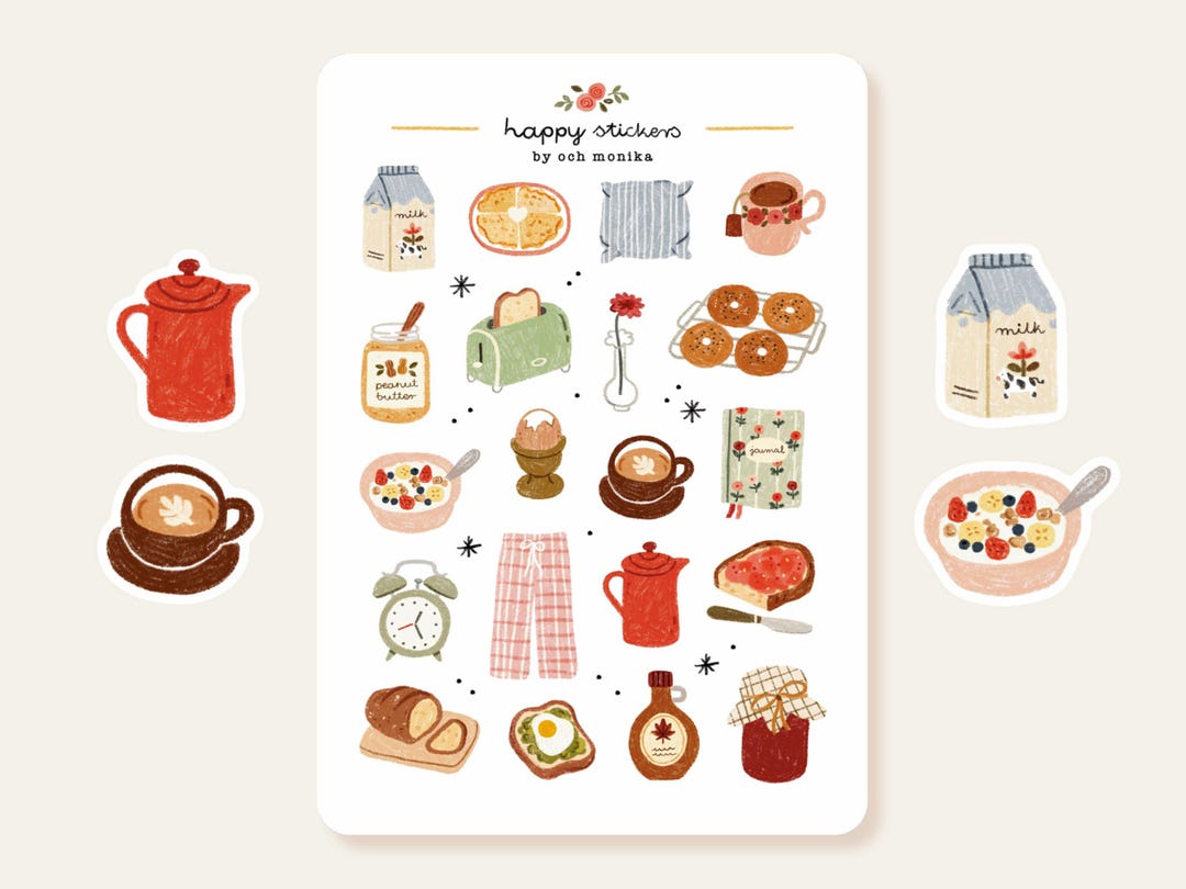 Good Morning - Stickers #53 | Cute Stickers, Planner Stickers, Bullet ...