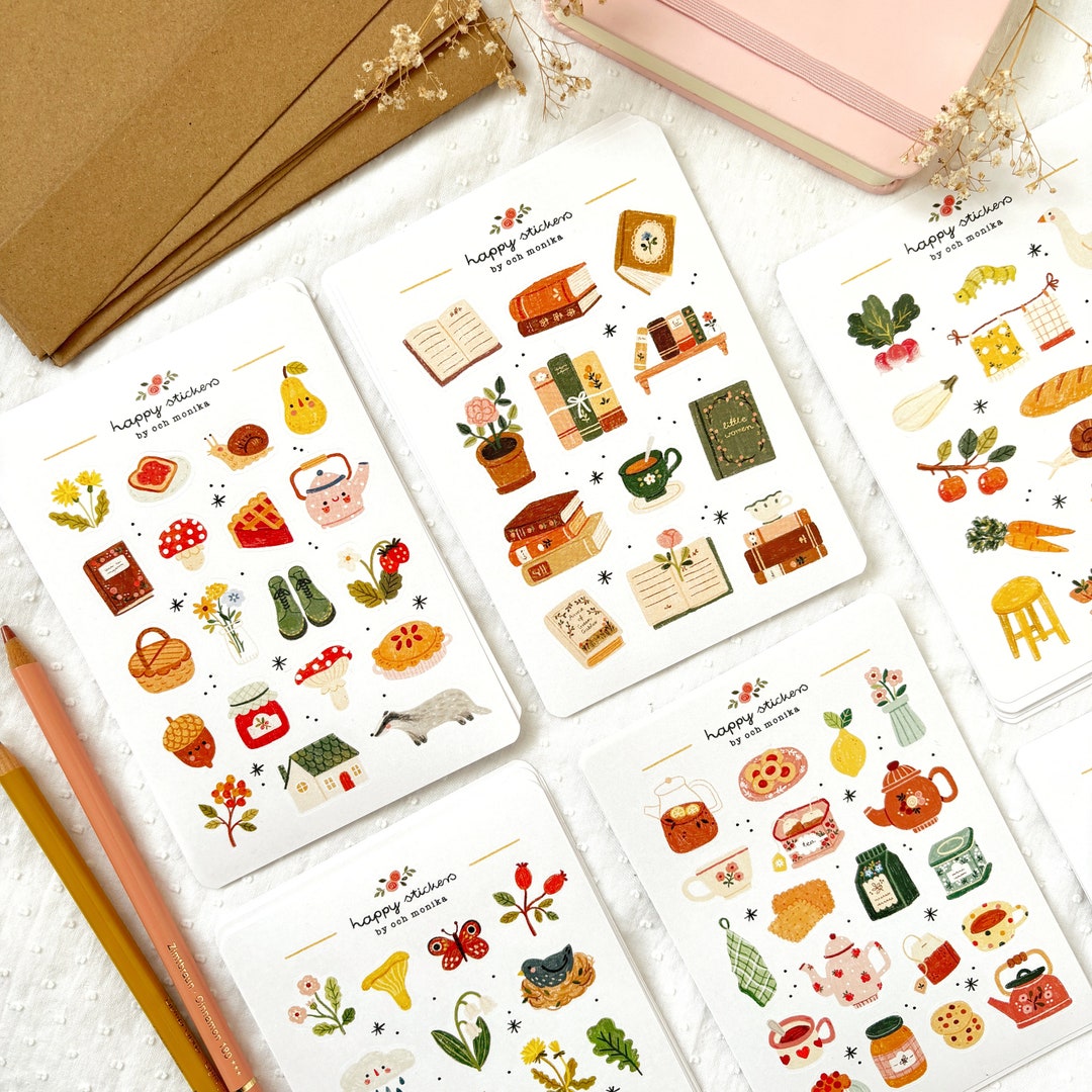 3 Matte Sticker Sheets, Sticker Pack, Sticker Bundle, Cute Stickers ...