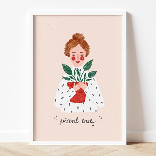 Crazy Plant Lady Print - Etsy