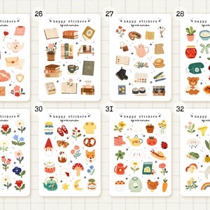 3 Matte Sticker Sheets Sticker Pack Sticker Bundle Cute - Etsy