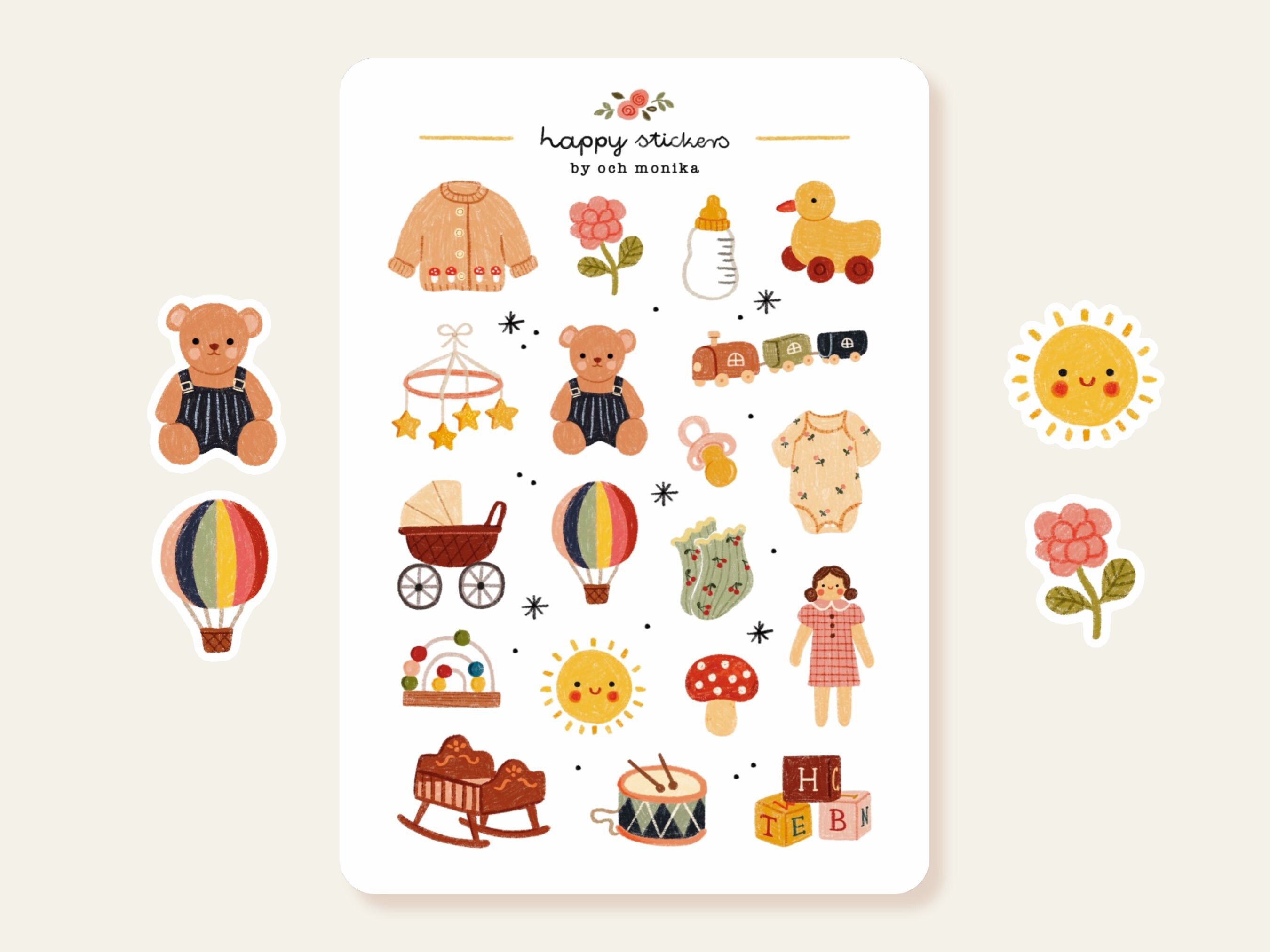 Little Baby - Stickers | Journaling Stickers, Cottagecore Sticker Sheet ...
