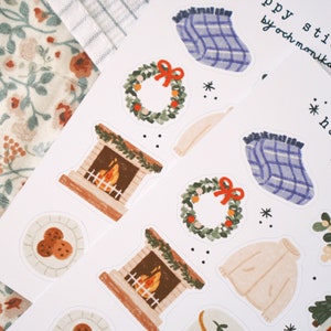 Winter Sticker Sheet Christmas Stickers, Holiday Planner Stickers ...