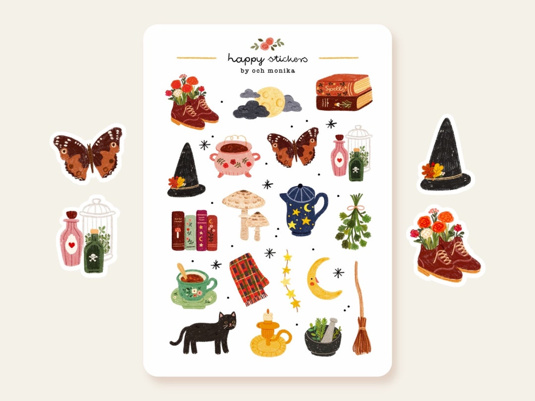 Witchy - Stickers | Witchy Planner, Halloween Stickers, Scrapbooking ...