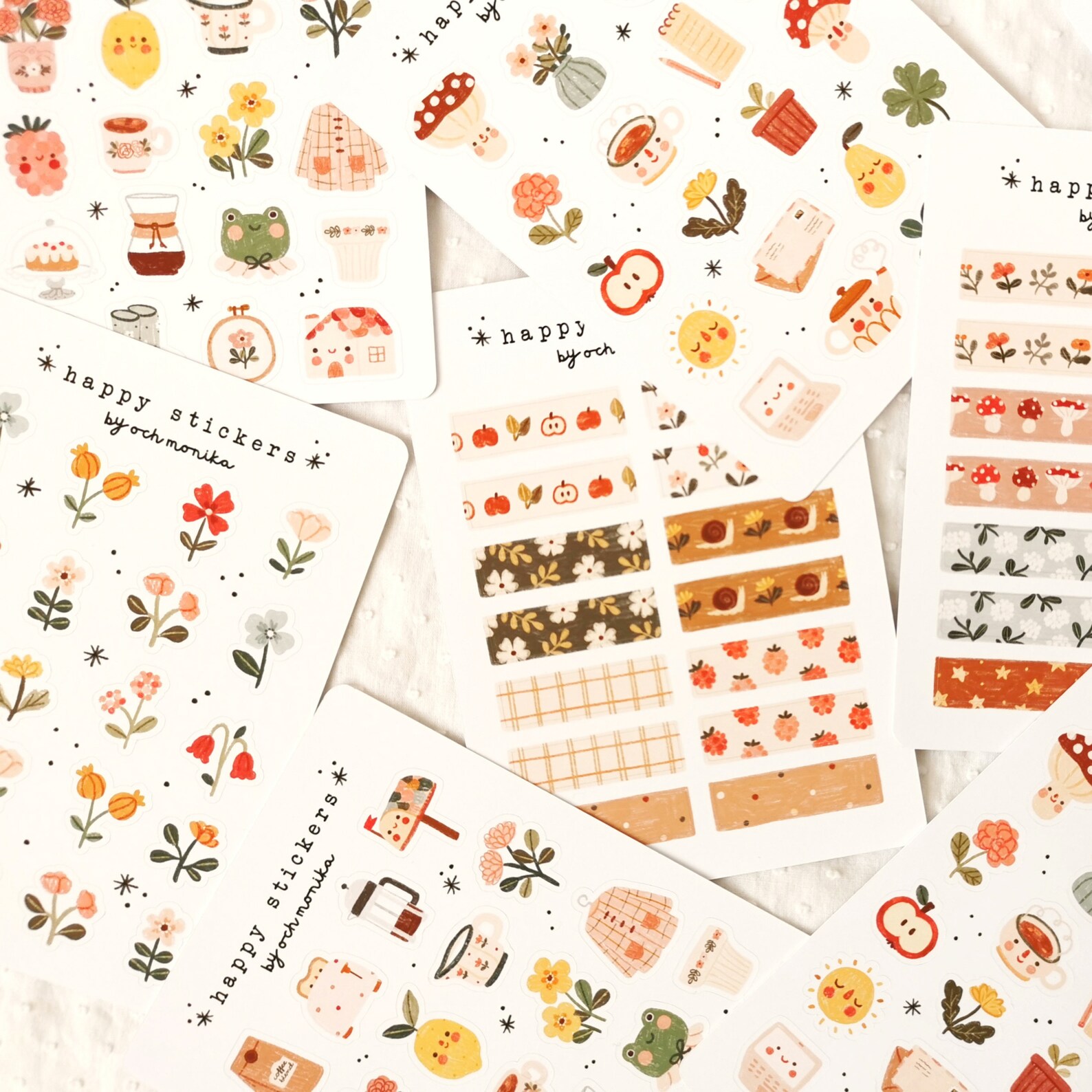 3 Matte Sticker Sheets Sticker Pack Sticker Bundle Cute - Etsy