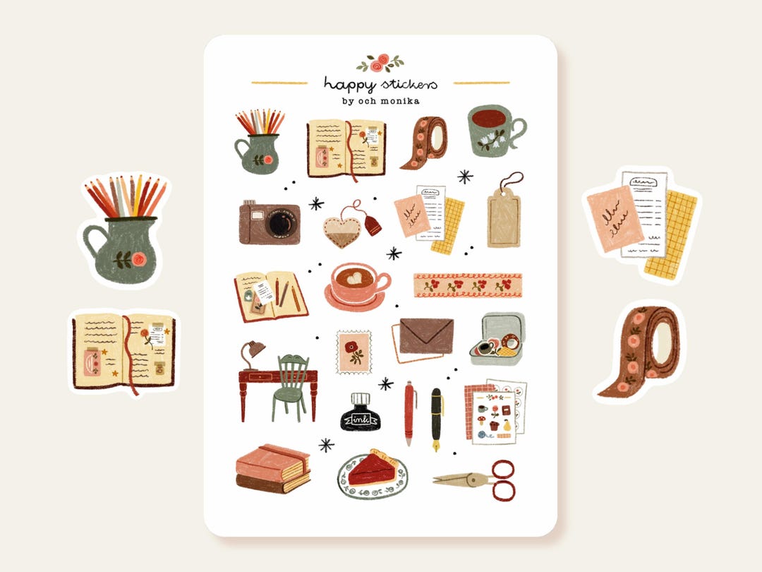 Cozy Journaling - Stickers #83 | Stickers for Journals, Scrapbooks ...
