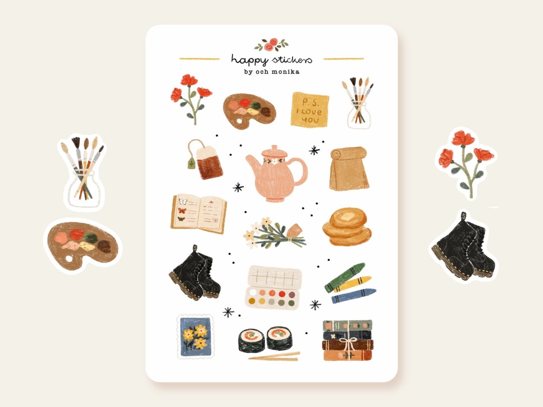 Bits and Pieces - Stickers | Art Sticker Sheet, Cute Stickers ...