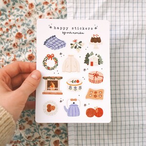Winter Sticker Sheet Christmas Stickers, Holiday Planner Stickers ...