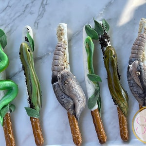 Snake Chocolate Covered Pretzels: Reptile Party Favors | Super Expo ...