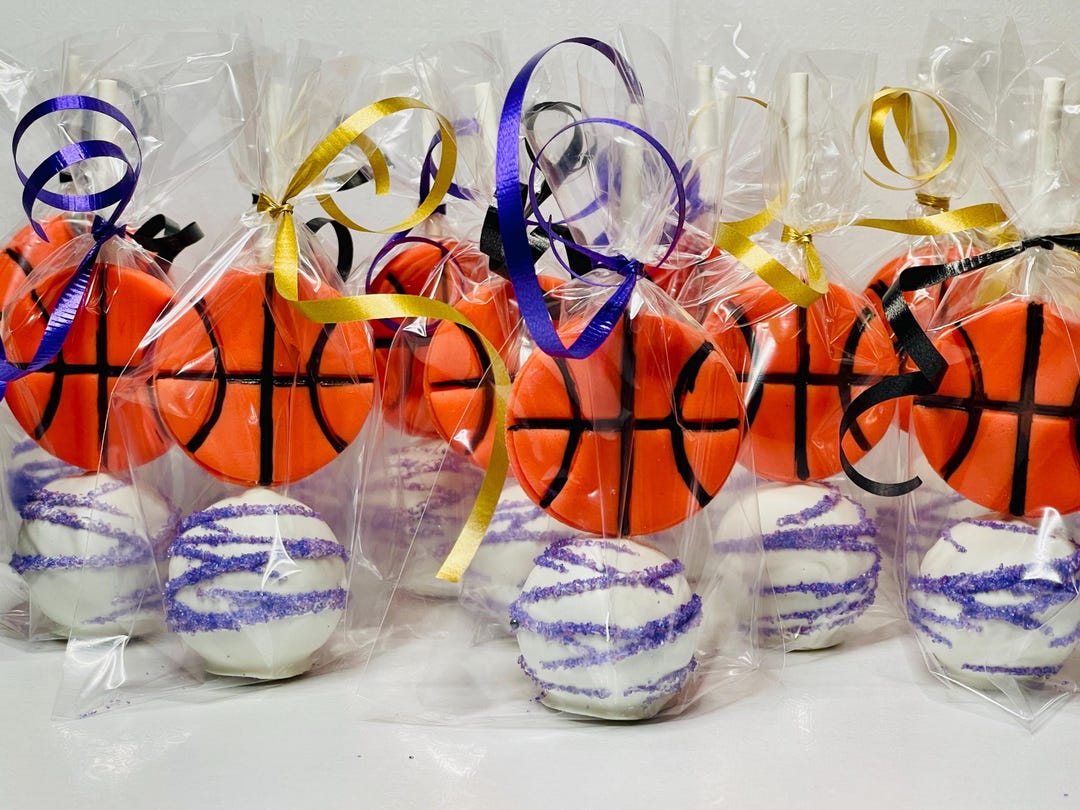 Custom Basketball Cake Pops, Team Colors, Sports Party Favors - Etsy