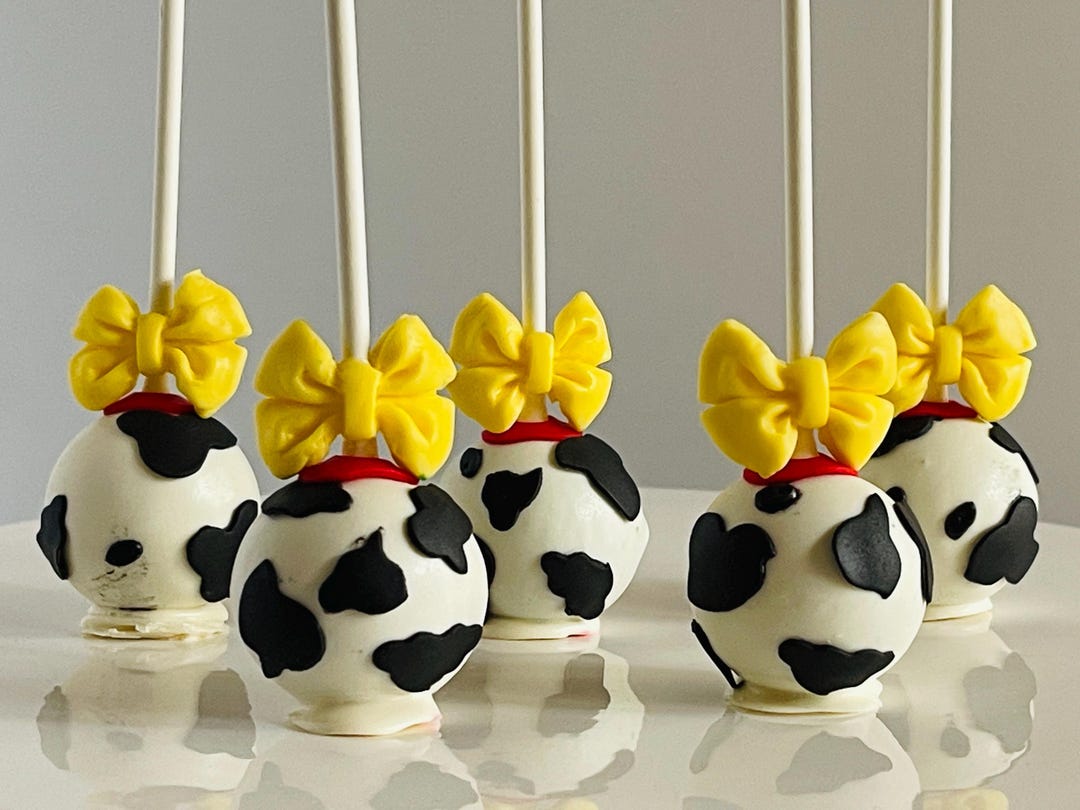 Cow Print Cake Pops - Western Party Treats, Rodeo Birthday Party - Etsy