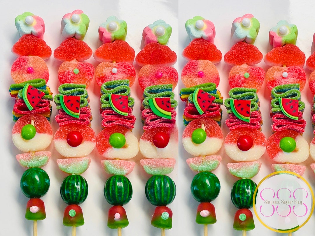 One in a Melon Theme Candy Kabobs – Sweet Gift, Birthday Party Favor ...
