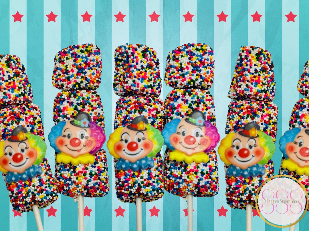 Custom Marshmallow Pops | Circus Birthday | Wedding | Baby Shower ...