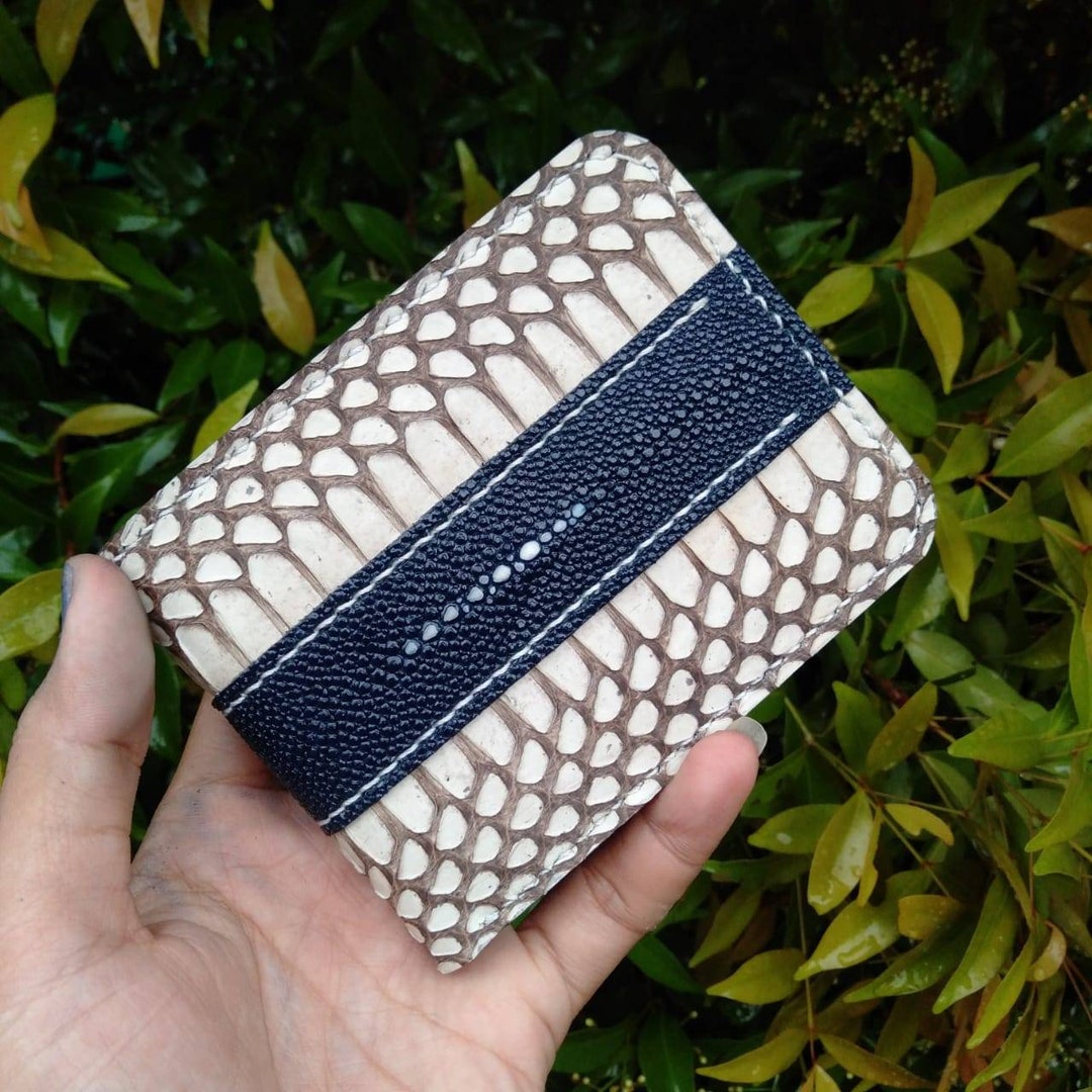 Bespoke Wallet Made of Genuine Cobra and Stingray Skin Handmade Men ...