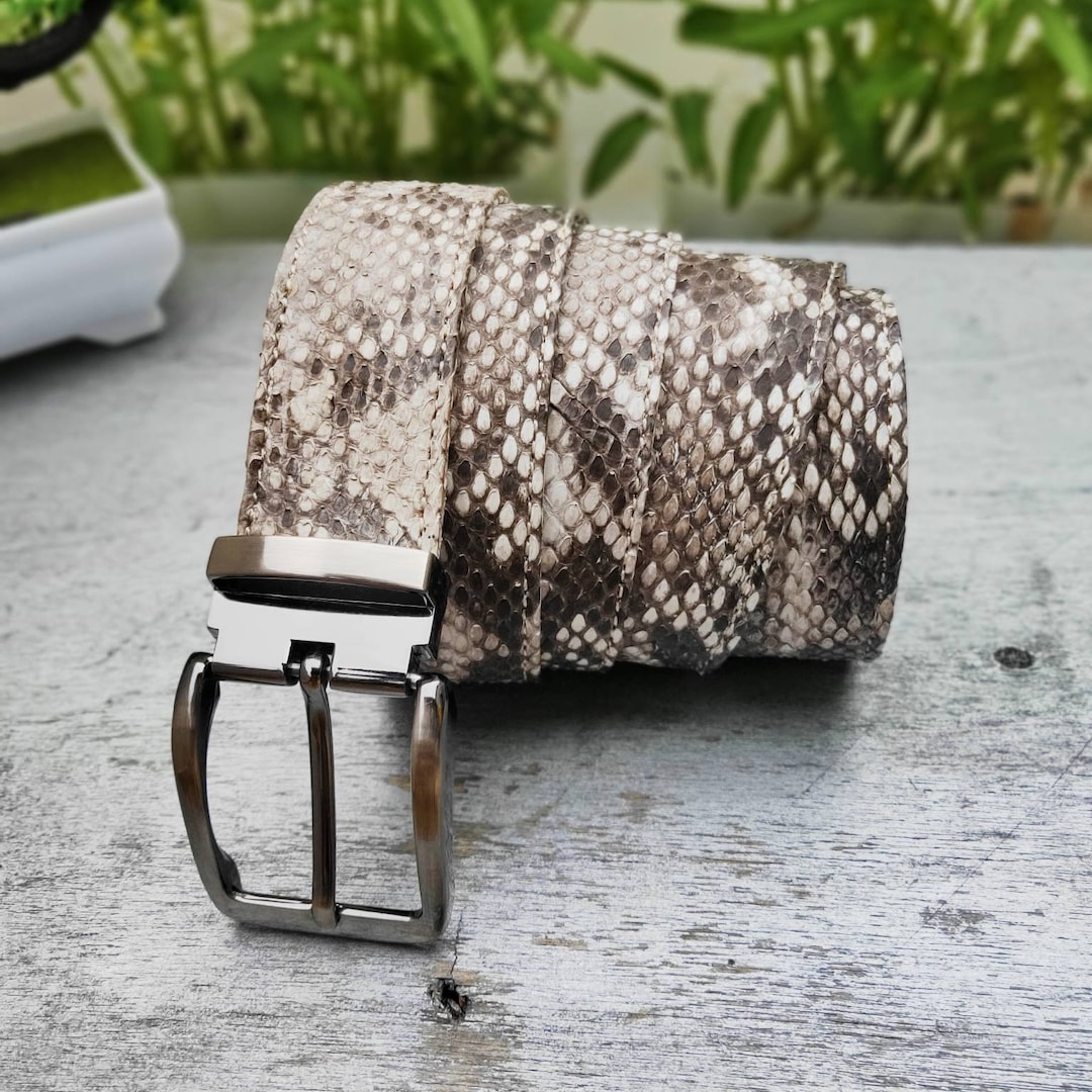 Belt Made of Genuine Phyton Snake Skin Leather 100 % Guarantee 47,2 ...