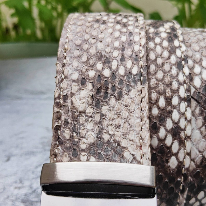 Belt Made of Genuine Phyton Snake Skin Leather 100 % Guarantee 47,2 ...