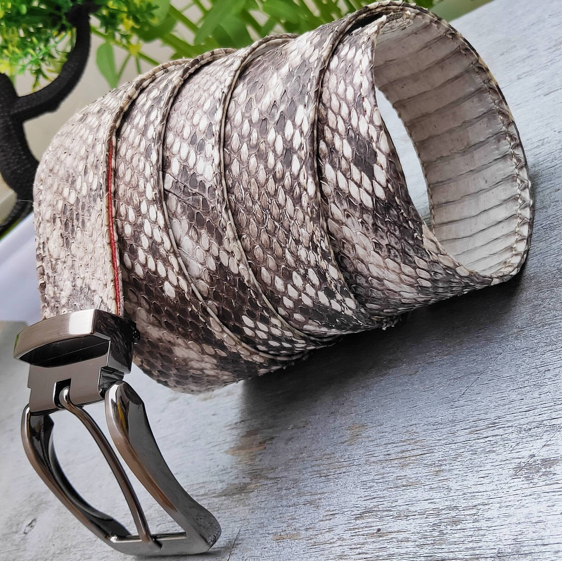 Belt Made of Genuine Phyton Snake Skin Leather 100 % Guarantee | Etsy