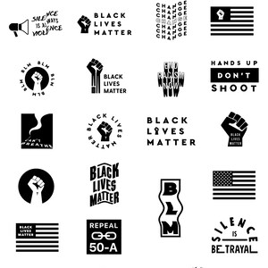 Black Lives Matter SVG Bundle, Blm Logo Vector Digital Pack | I Can't ...