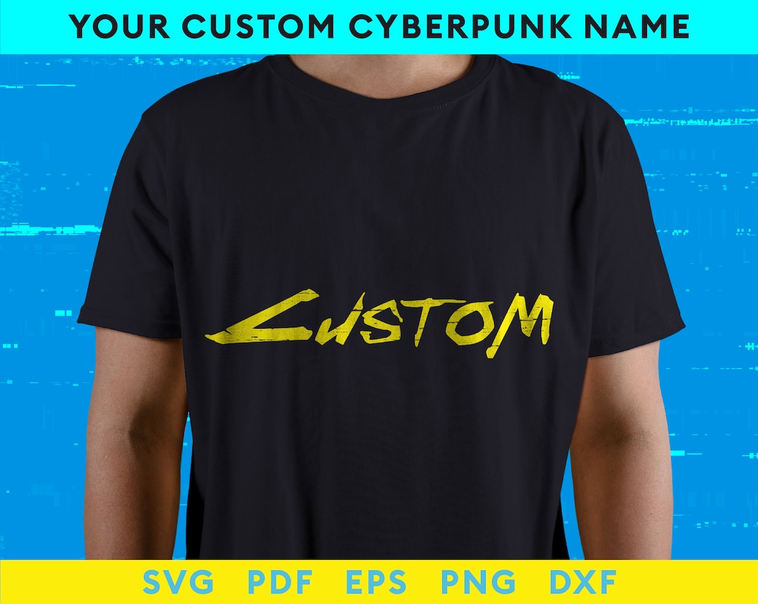 Cyberpunk Custom Name SVG Vector, Cyber Punk Custom Logo, Cut File, DXF ...