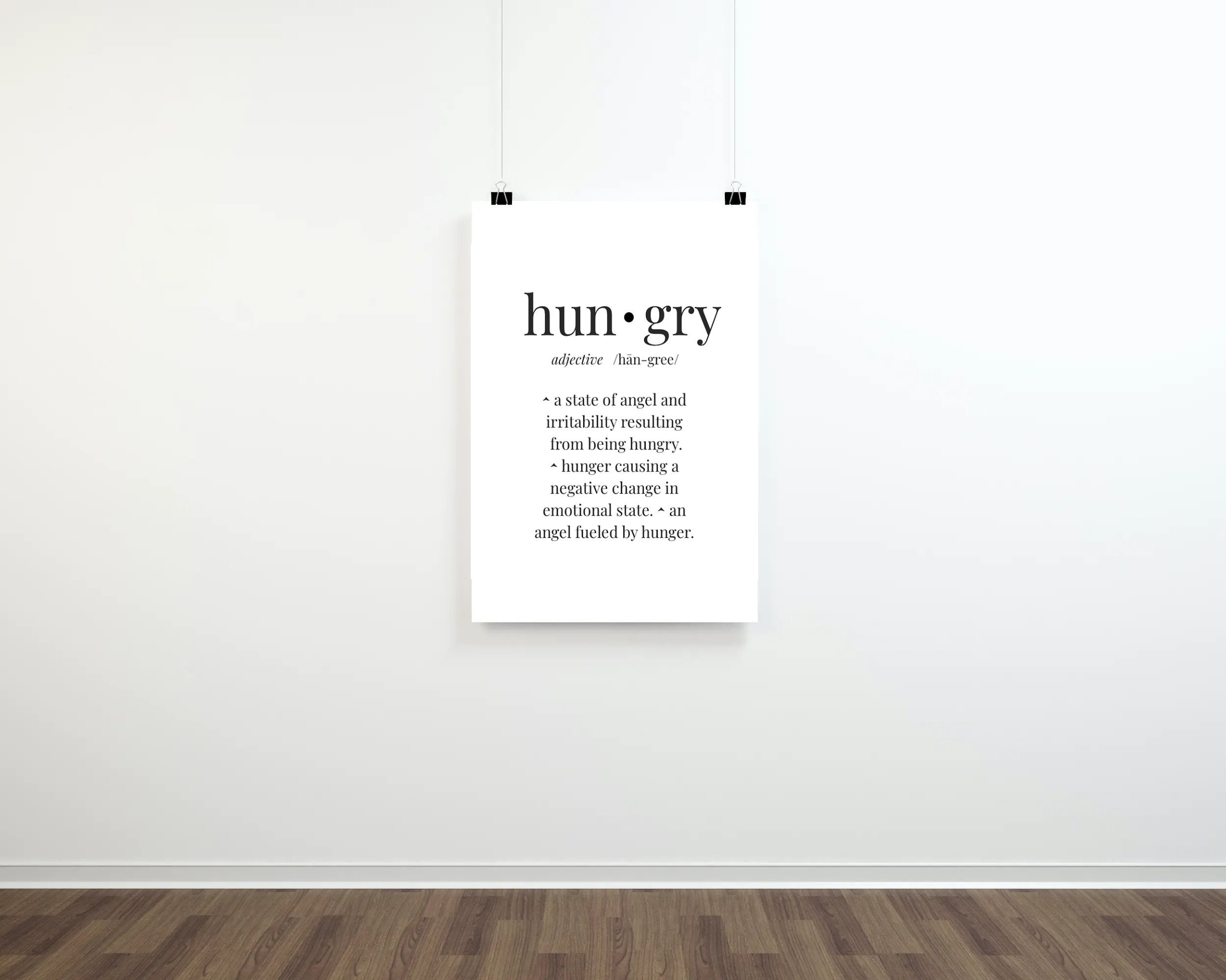 HUNGRY Word Definition Poster Wallart Print - Urban Dictionary - Word ...