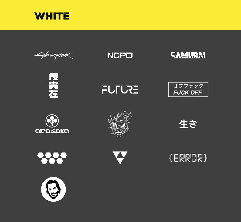 Cyberpunk 2077 SVG Bundle, Cyberpunk Logo Vector Digital Pack, Samurai ...