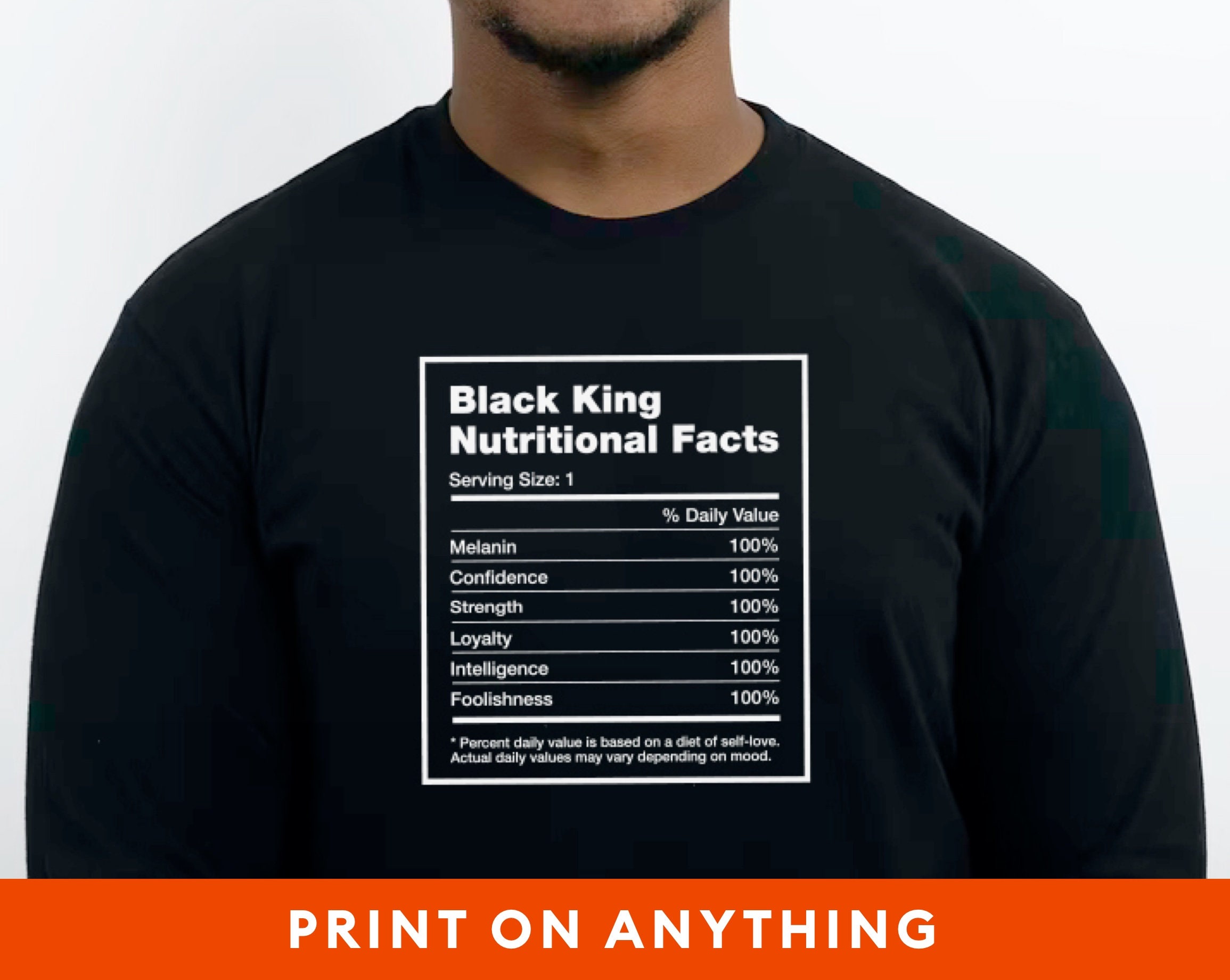 Black King SVG Nutrition Facts Vector, Nutritional Facts Logo, African ...