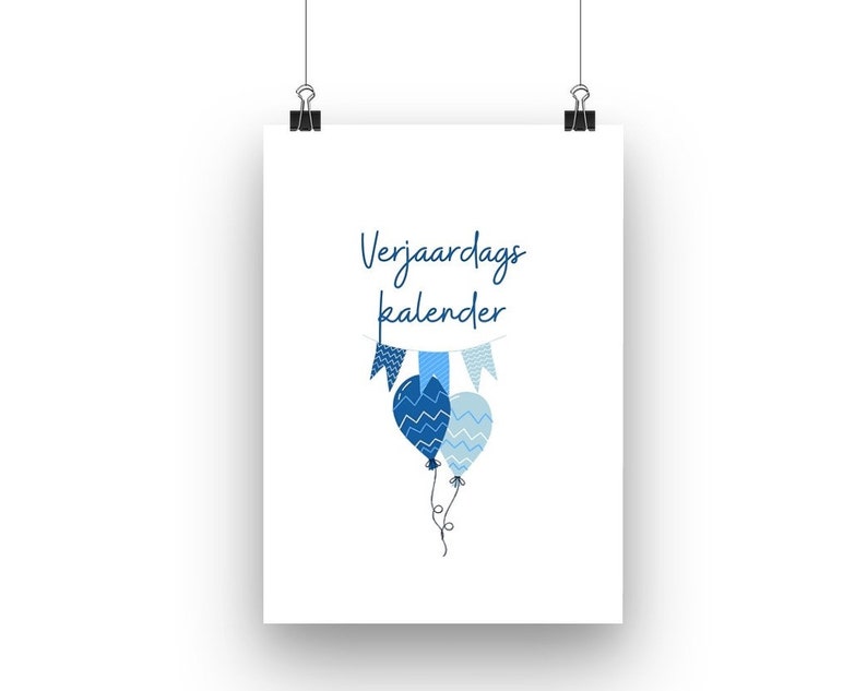 DIY Verjaardagskalender PRINTABLE Dutch/nederlands Perfect | Etsy