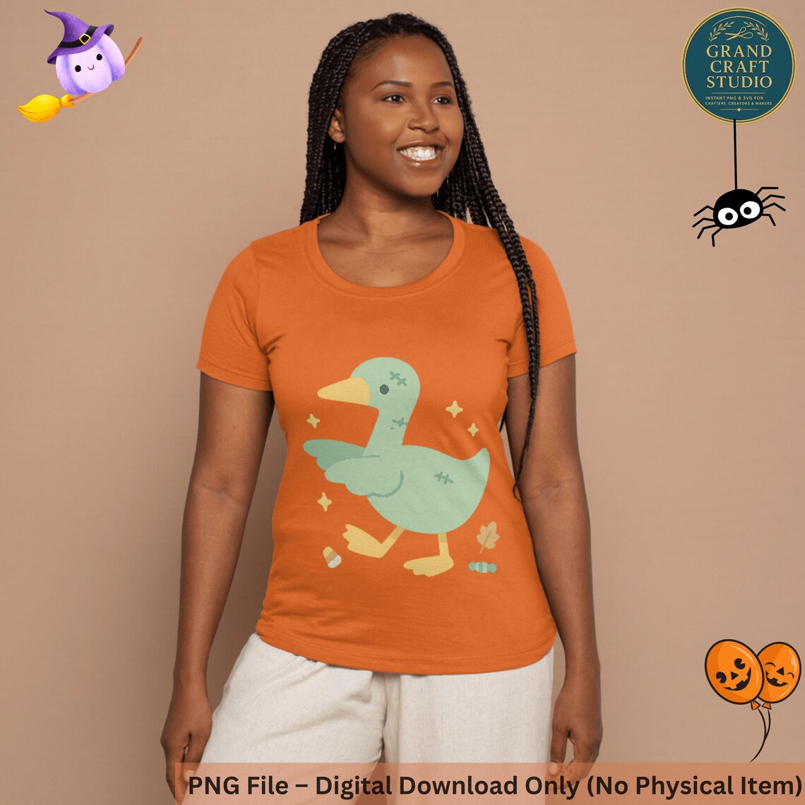 Halloween Goose PNG Bundle: Witch, Mummy, Zombie Ducks Clipart (digital ...