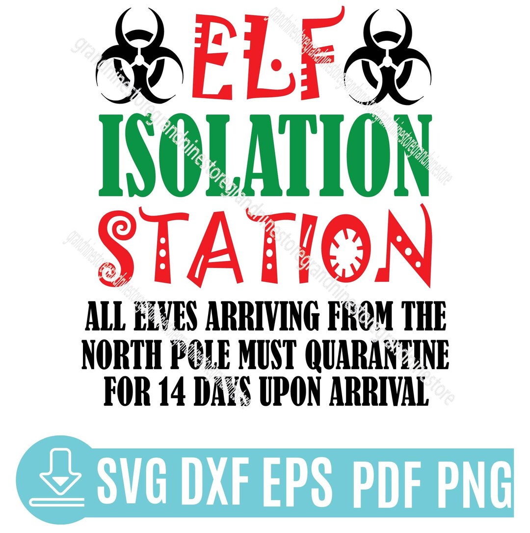 Elf Isolation Station Elf Isolation House Quarantine Christmas Clipart ...