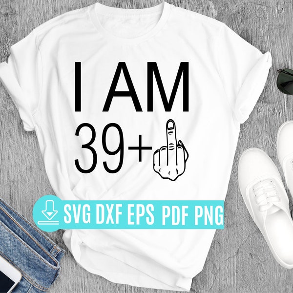 40th Birthday With Middle Finger Svg - Etsy Hong Kong