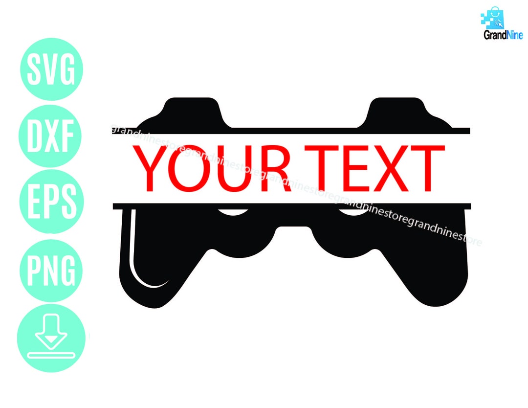 Gamer Controller Split Monogram Name Fram SVG, Video Game Svg, Gamer ...