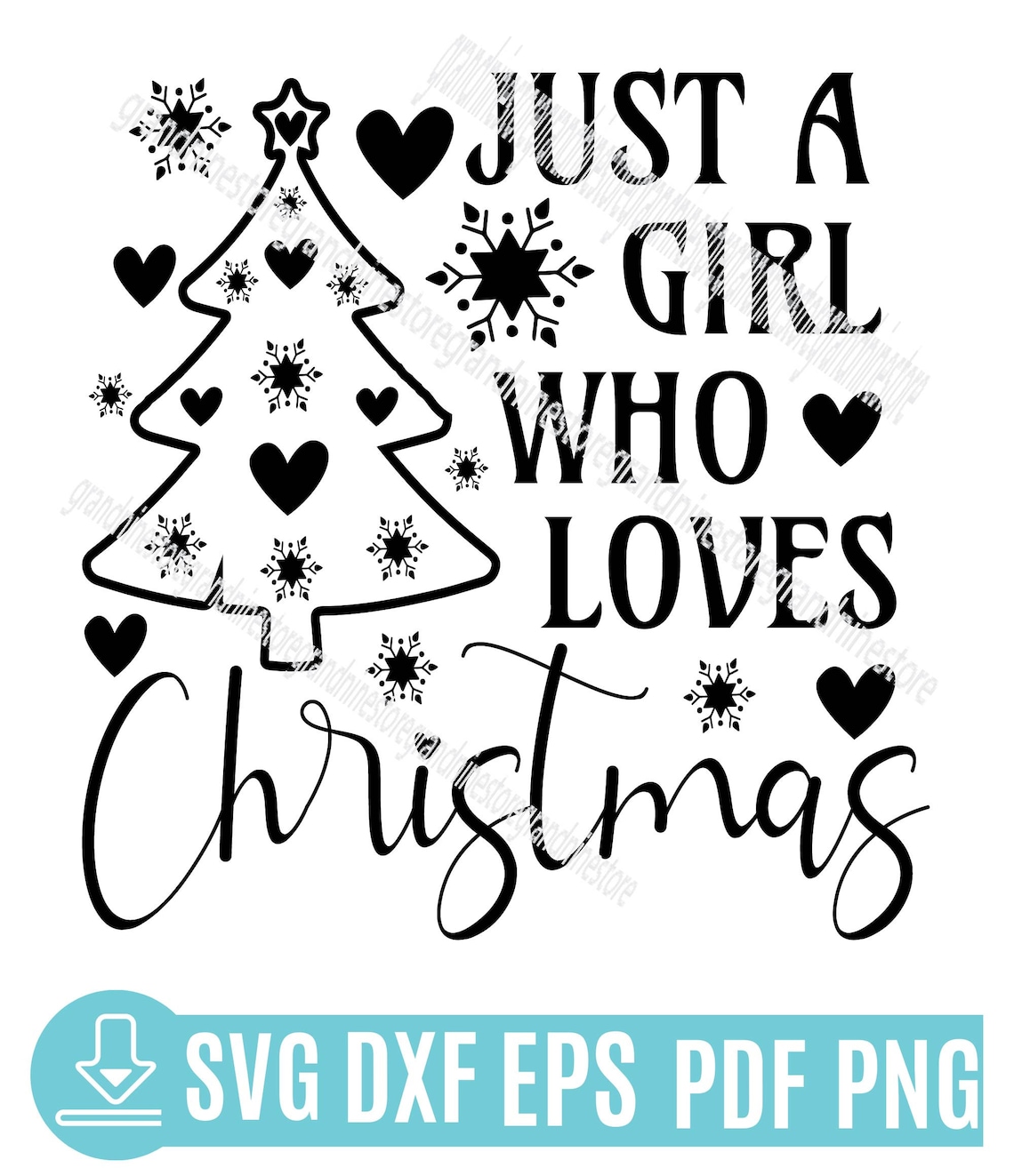 Just a Girl Who Loves Christmas Svg Merry Christmas SVG Cut | Etsy