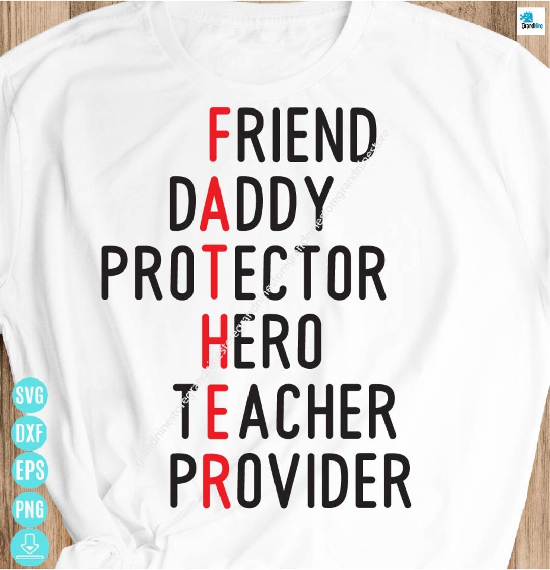 Dad Definition Svg, Father Friend Daddy Hero Teacher Provider, Dad Gift ...