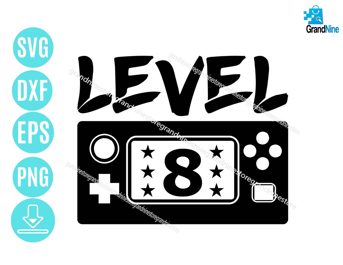 Level 8 Unlocked Svg 8th Birthday Video Game Svg Level 8 | Etsy
