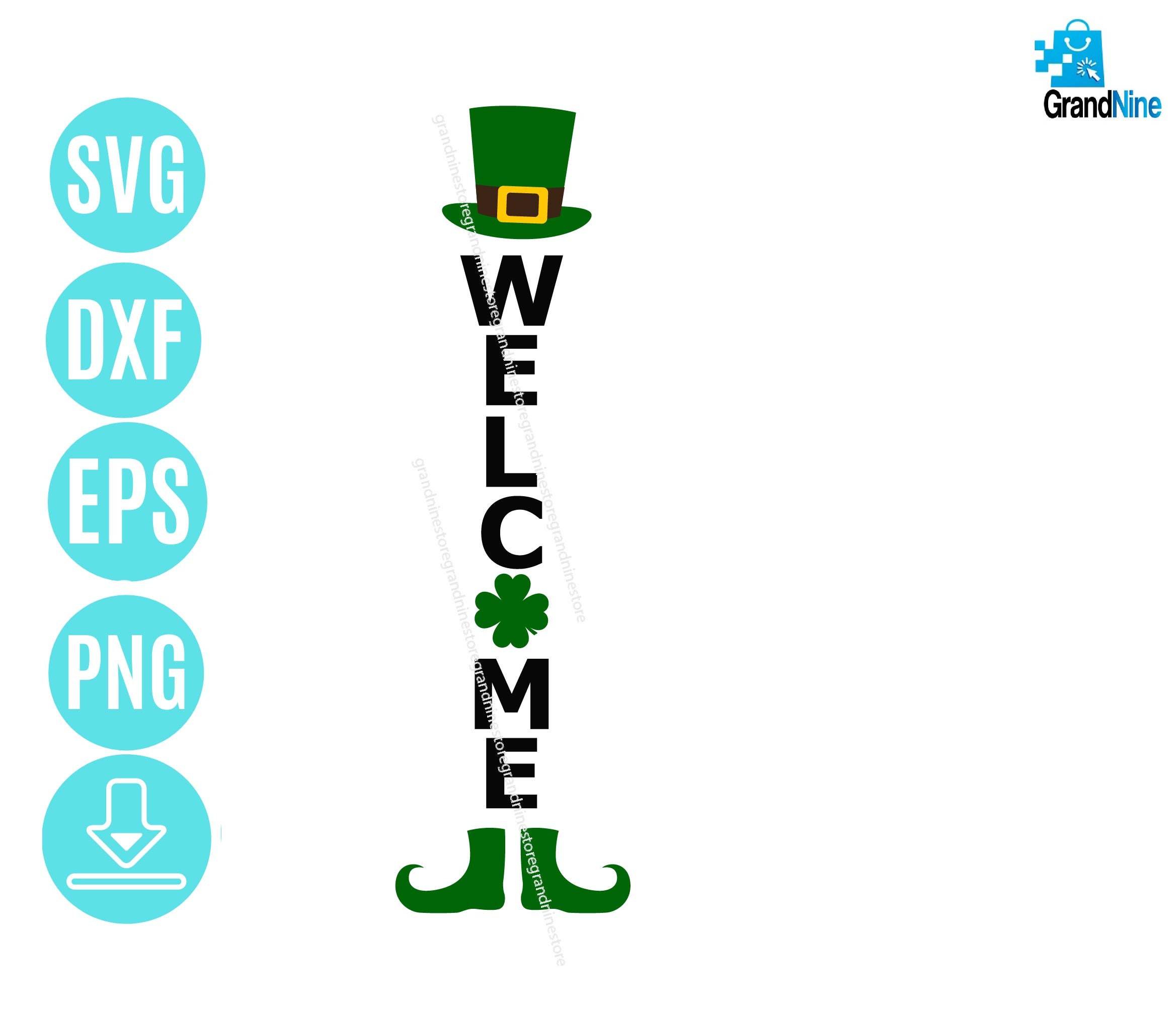 Welcome St Patricks Day Sign Svg St Patricks Day Porch Sign | Etsy