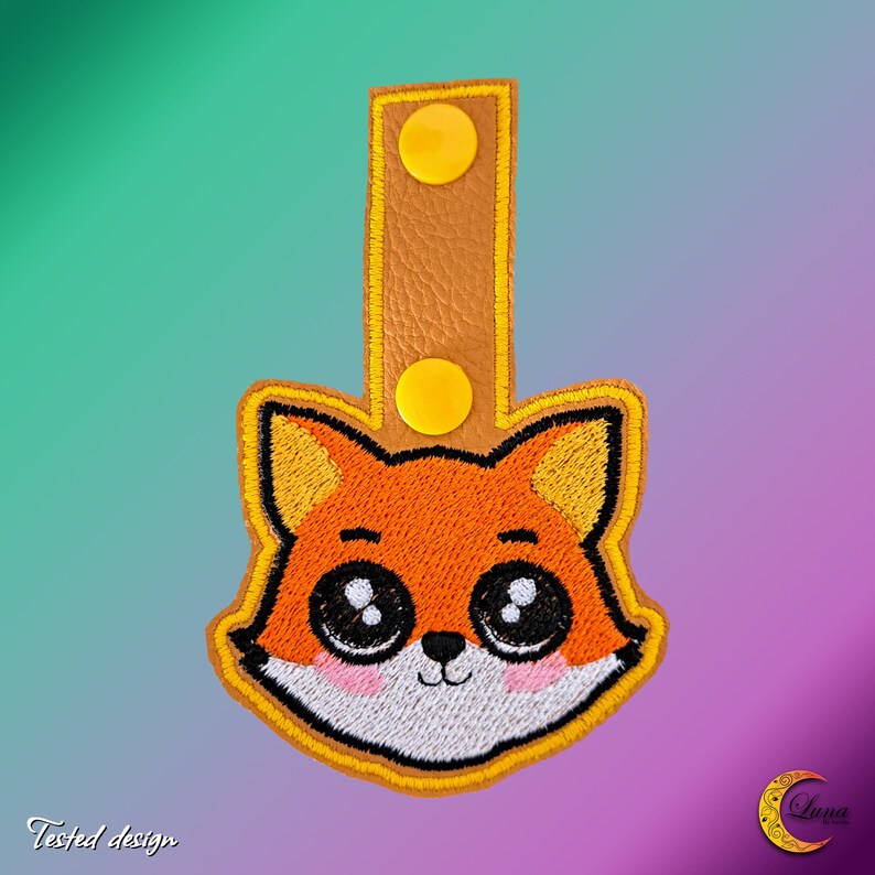 Fox Key Fob / Key Tag Digital Design File #digital #embroidery - Etsy