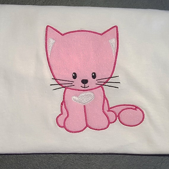 Embroidery Applique Designs Kitty Applique Machine | Etsy