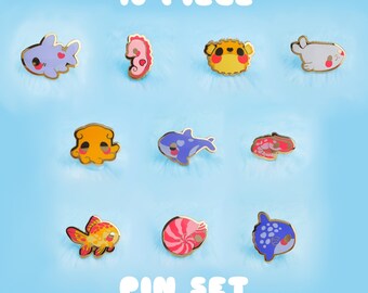 Angler Fish Enamel Pin, Cute Sea Animal Pins, Ocean Aquatic Pins ...