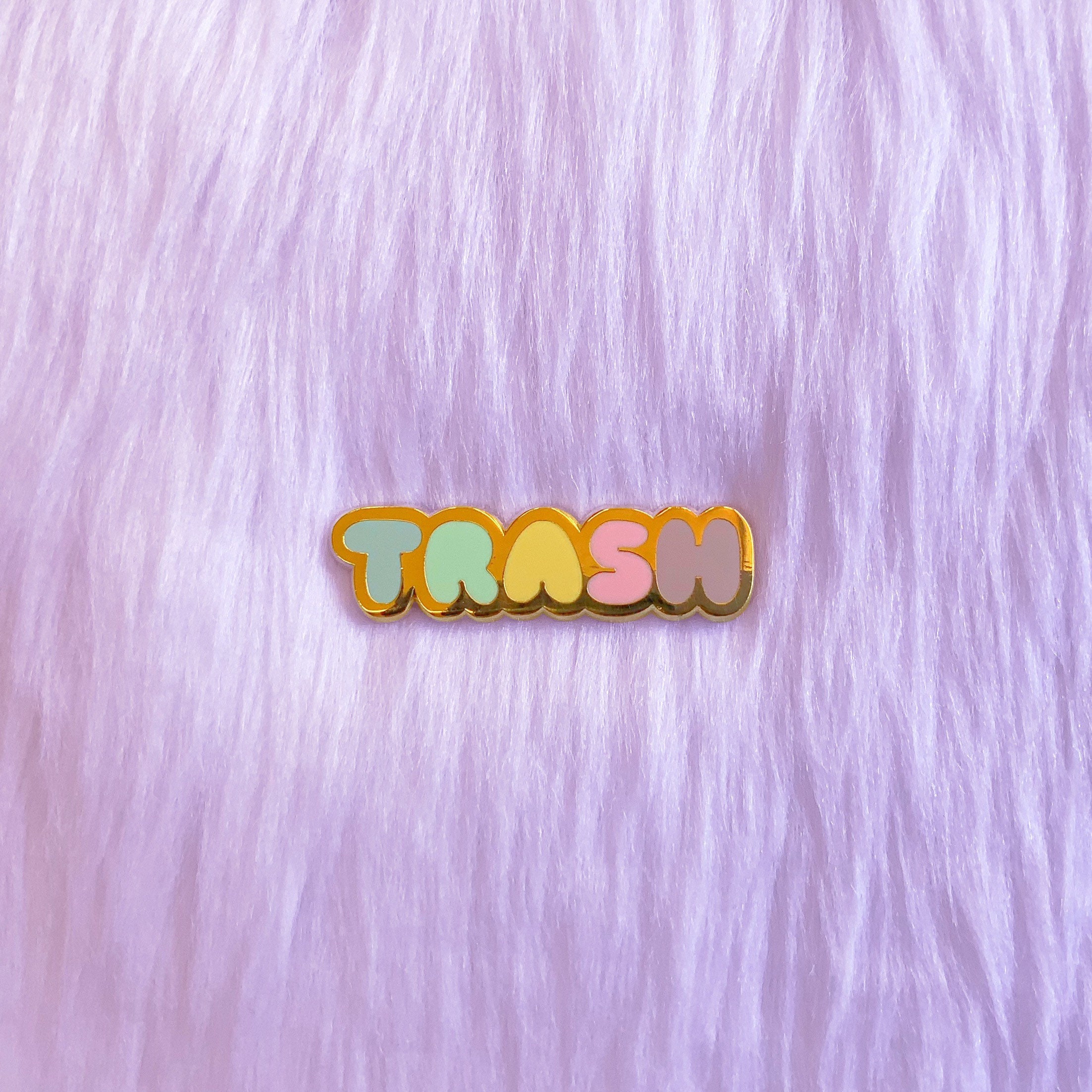 TRASH Hard Enamel Pin | Etsy