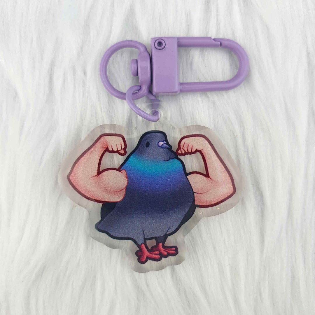 Muscle Pigeon Charm - Etsy