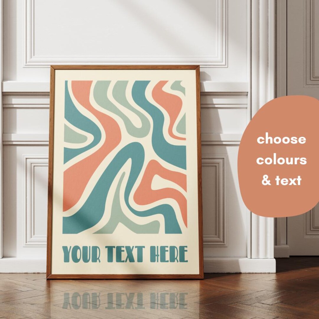 Customized Poster | Digital PDF / JPG | Living Room Wall Decor Waves ...