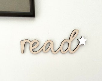 Wooden 'read' Wall Sign Nursery/playroom Decor Wall Art Bedroom Decor ...