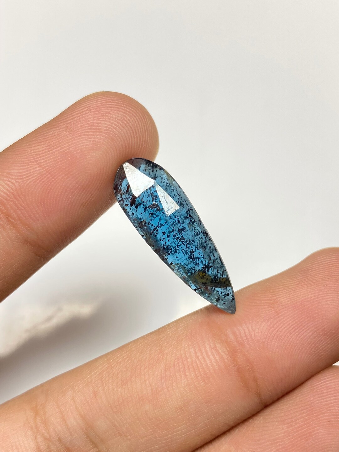 Kyanite Gemstone, Natural Teal Kyanite Rose Cut Gemstone, AAA Quality ...