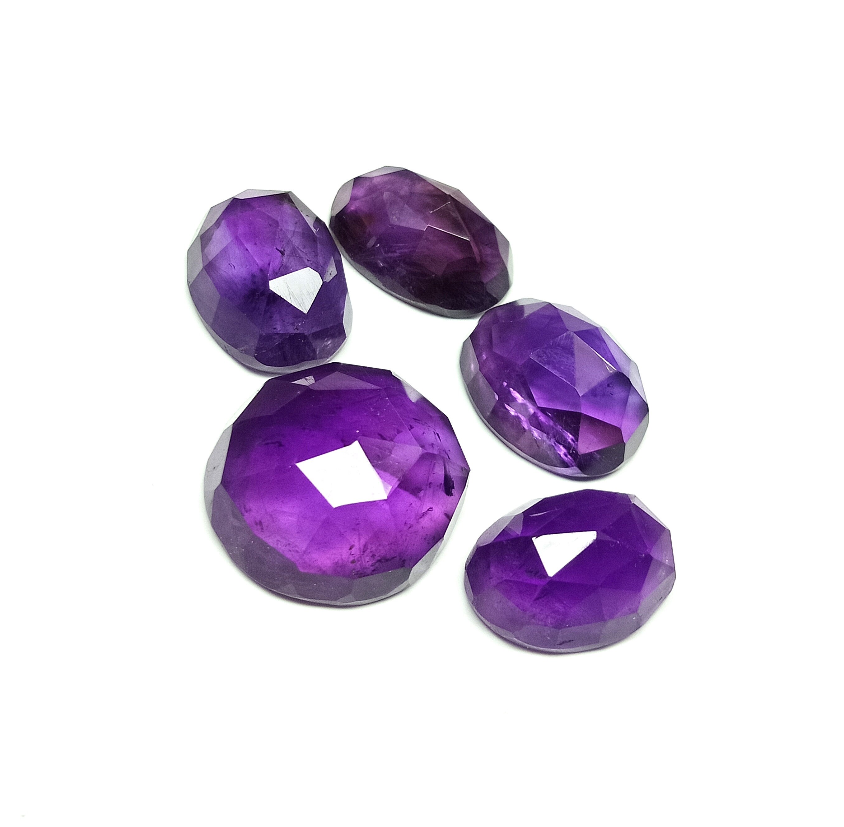 17 Piece Rose cut Gemstone Amethyst | Amethyst Gemstone supplier ...
