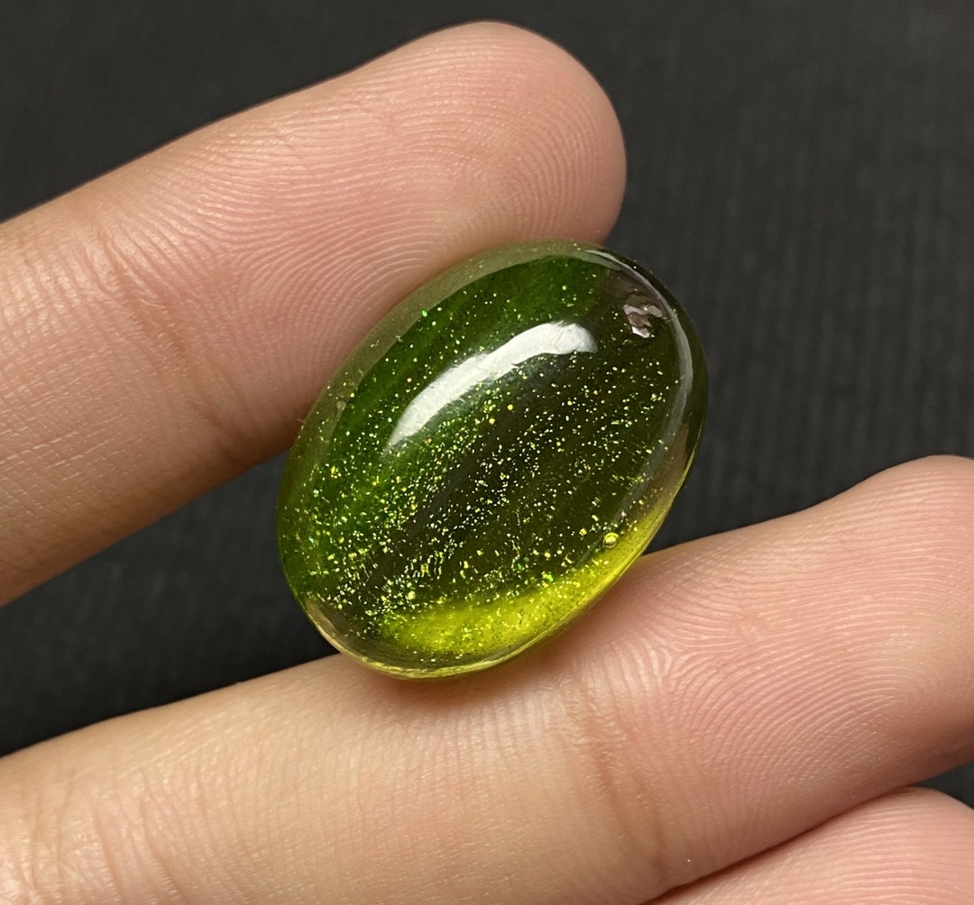 Sunstone Gemstone Green Sunstone Doublet Cabochon AAA - Etsy