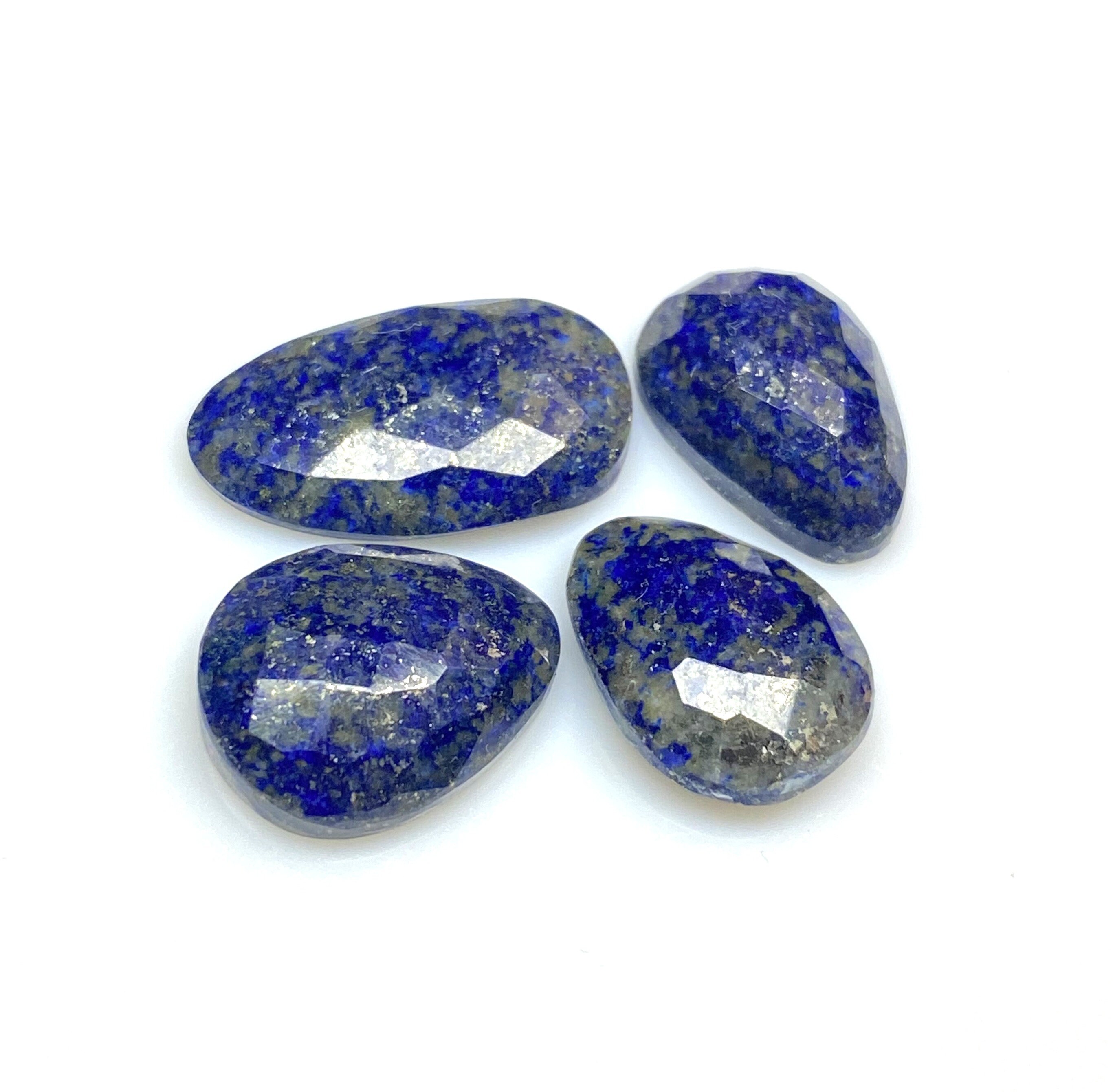 4 Pcs Lot Lapis Gemstone Natural Lapis Lazuli Rose Cut | Etsy