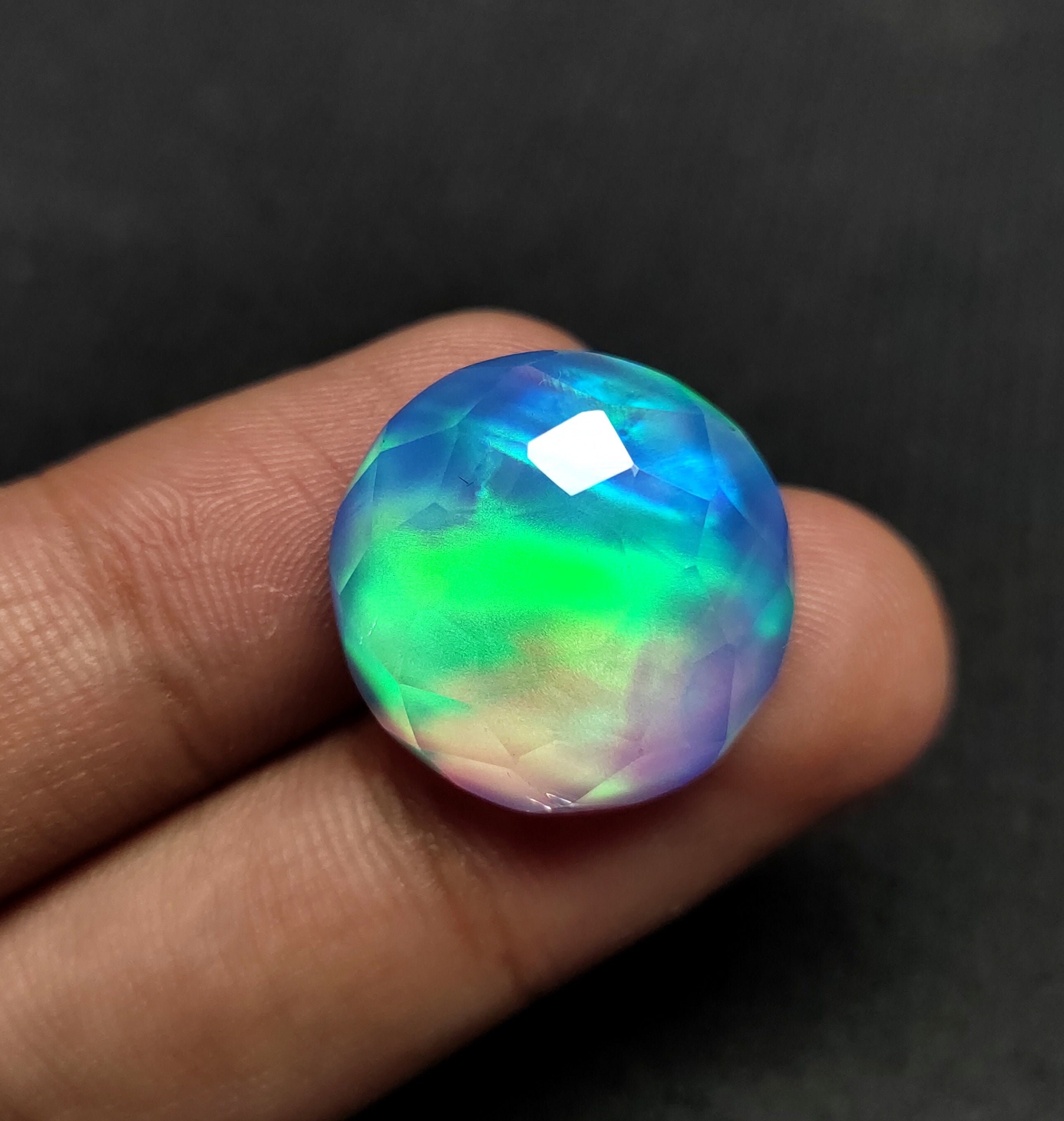 Opal Stein Aurora Opal Doublet Cut Edelstein AAA Qualität | Etsy